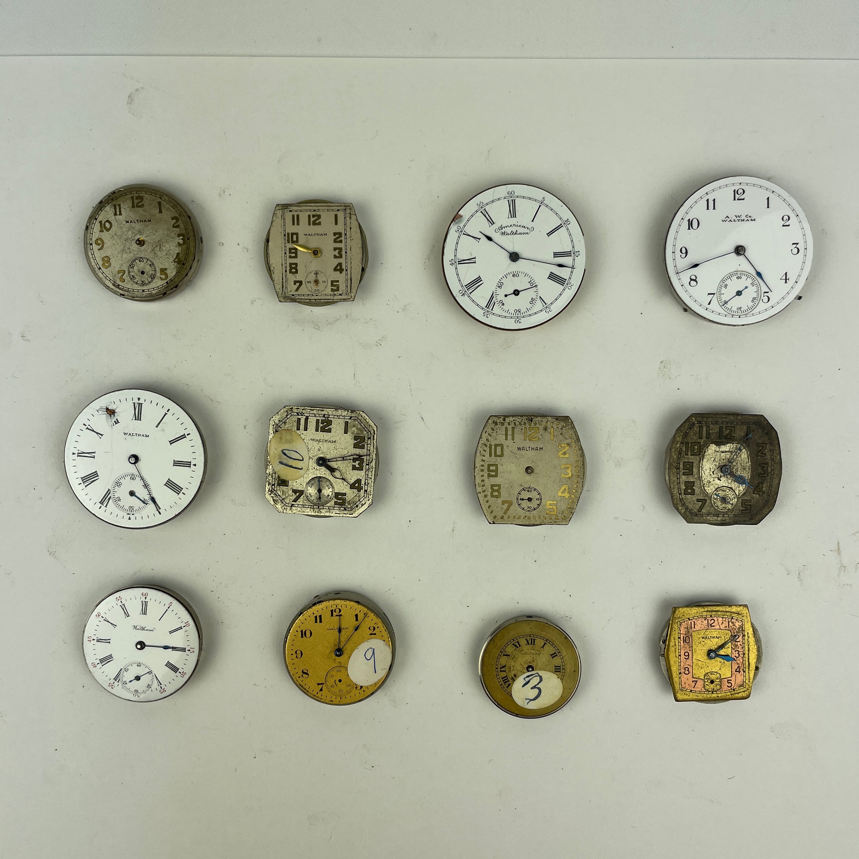 Lot 108- Waltham Watch Movements (12) – watchpartsrus