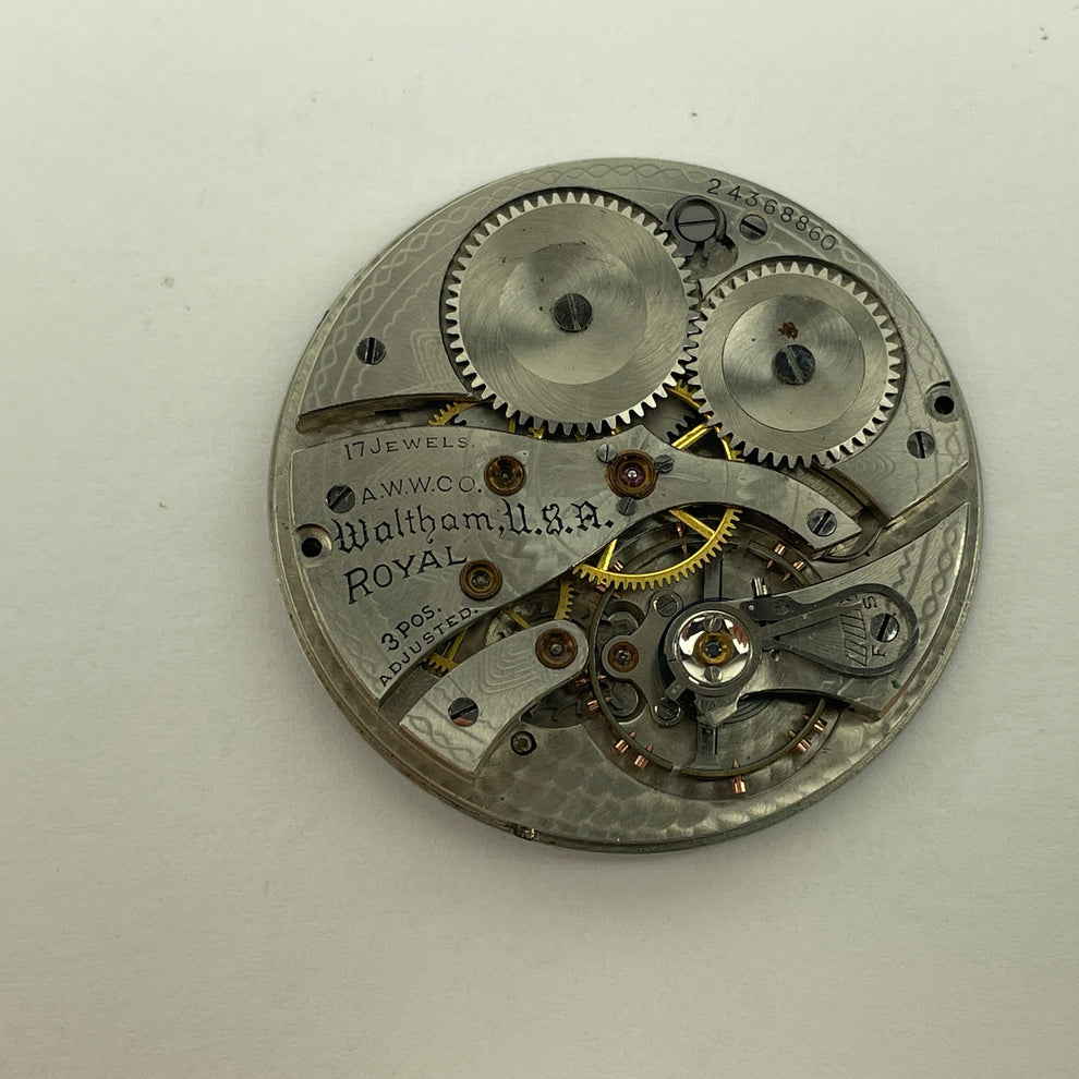 Lot 38- Waltham |12s | Pocket Watch Movements (4) – watchpartsrus