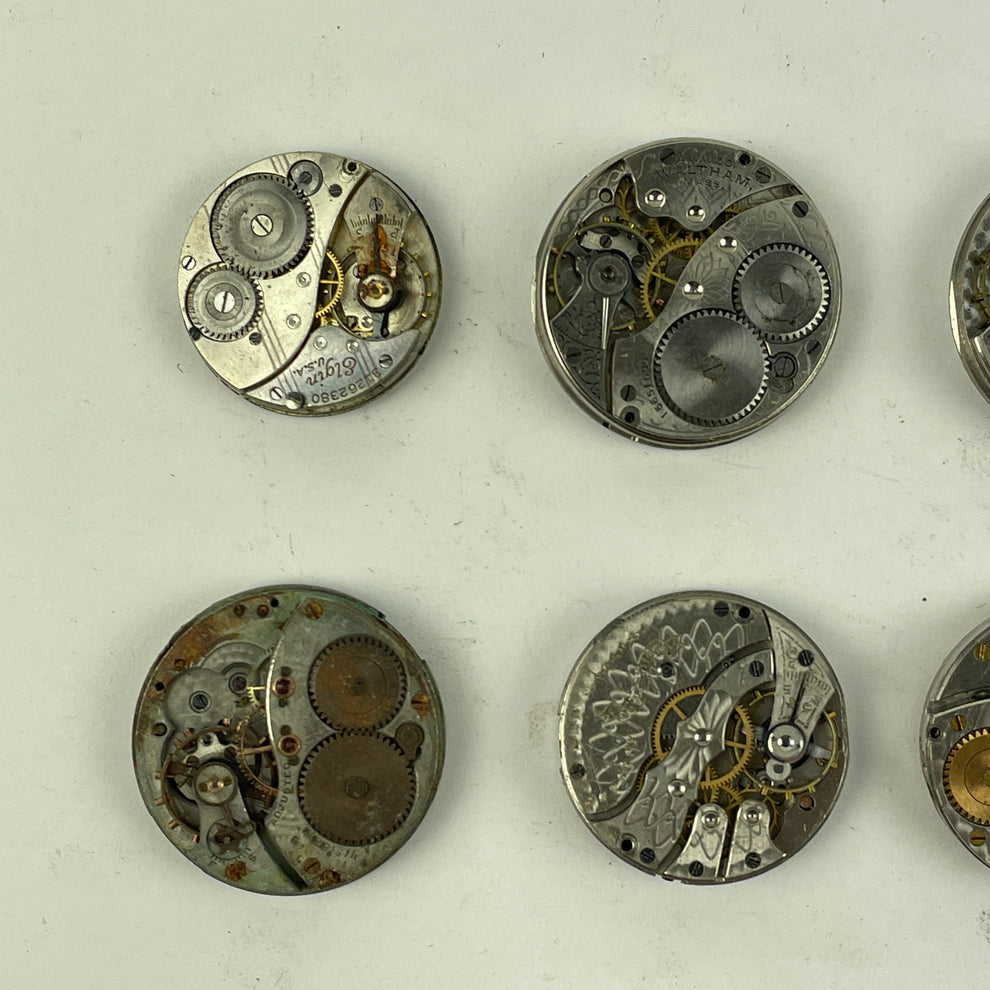 Oct Lot 29- American Pocket Watch Movements (10) – watchpartsrus