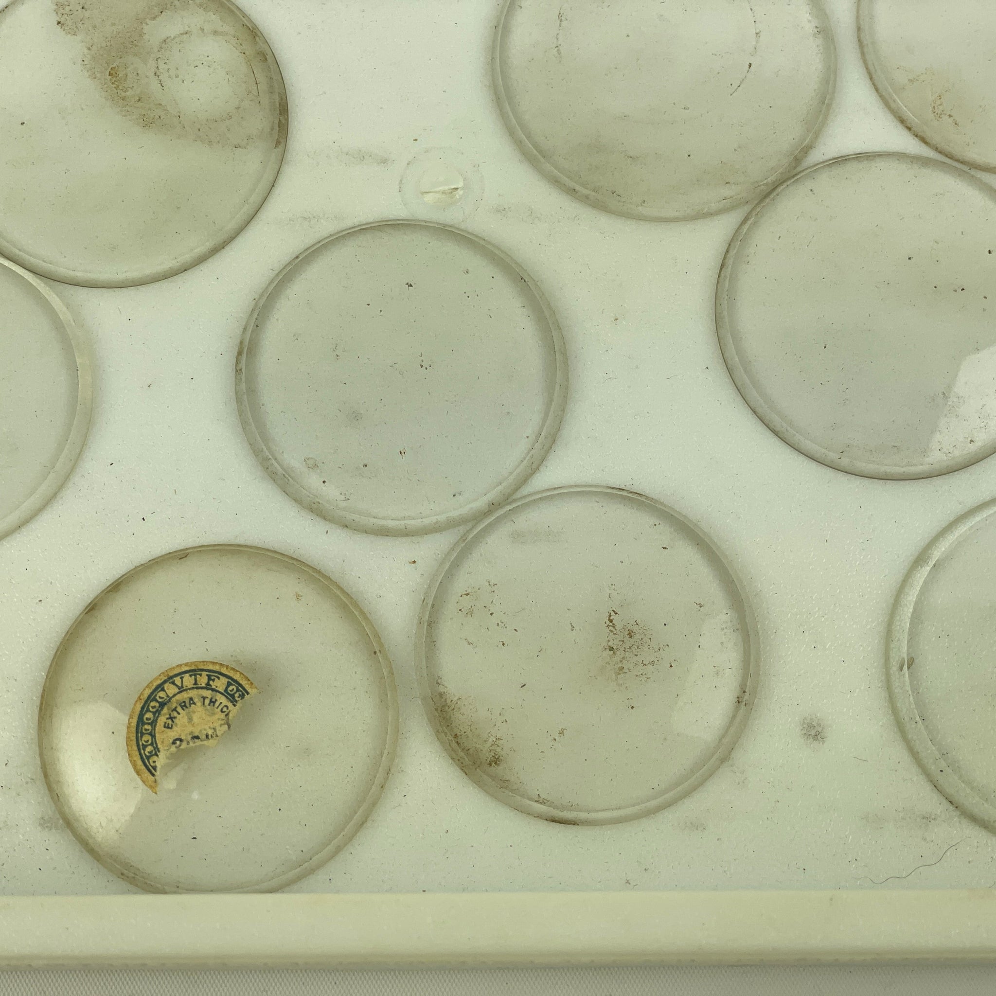 Apr Lot 75- Assortment of 25 Thick Beveled Labeled Pocket Watch Glass ...
