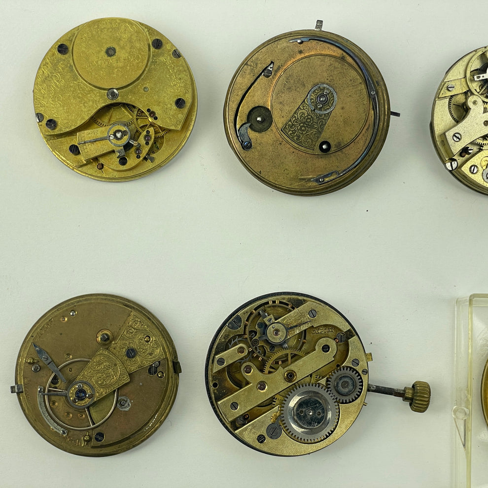 Lot 105- Watchmaker’s Selection of Swiss & English Pocket Watch Moveme ...