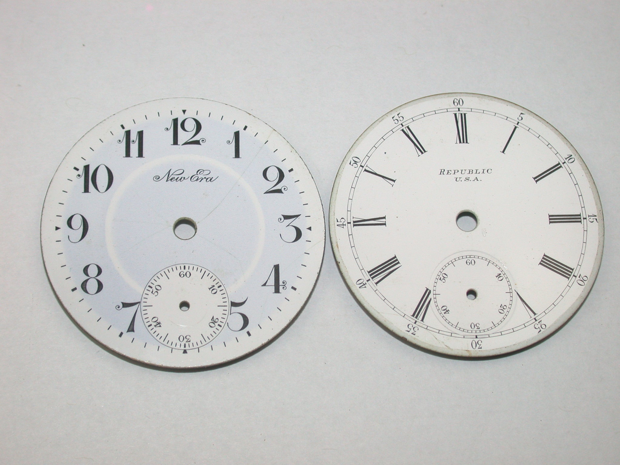 Lot 29- New York Standard, New Era & Republic Pocket Watch Dials ...